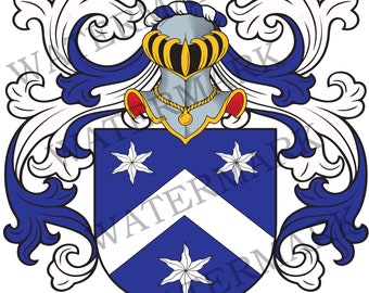 Lawrence Family Crest Digital Download Lawrence Coat of Arms JPG File ...