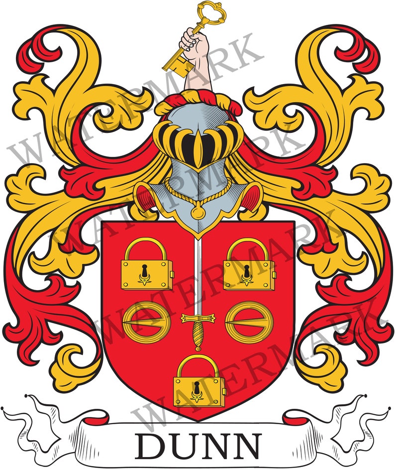 Dunn Family Crest - Digital Download - Dunn Coat of Arms JPG File ...