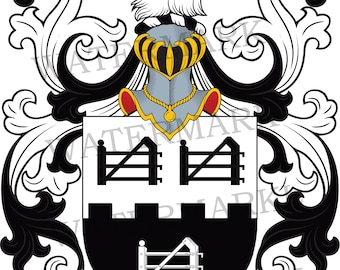 Yates Family Crest - Etsy UK