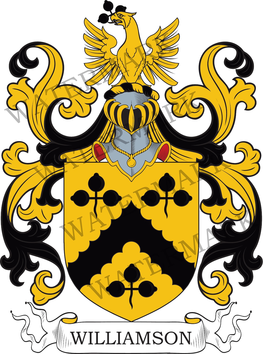 Williamson Family Crest (england) - Digital Download - Williamson Coat ...