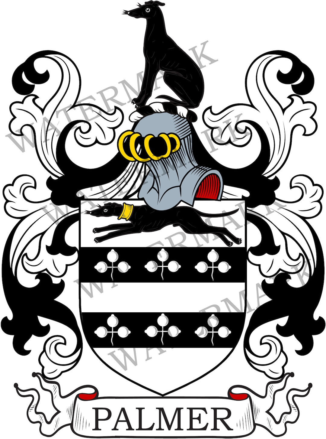 Palmer Family Crest - Digital Download - Palmer Coat of Arms JPG File ...
