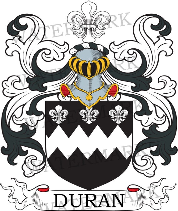 Duran Family Crest england Digital Download Duran Coat - Etsy