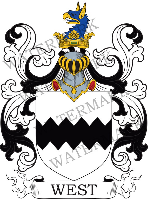 West Family Crest Digital Download West Coat of Arms JPG - Etsy