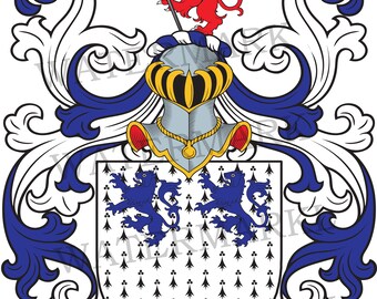 Jenkins Family Crest Digital Download Jenkins Coat of Arms JPG File ...