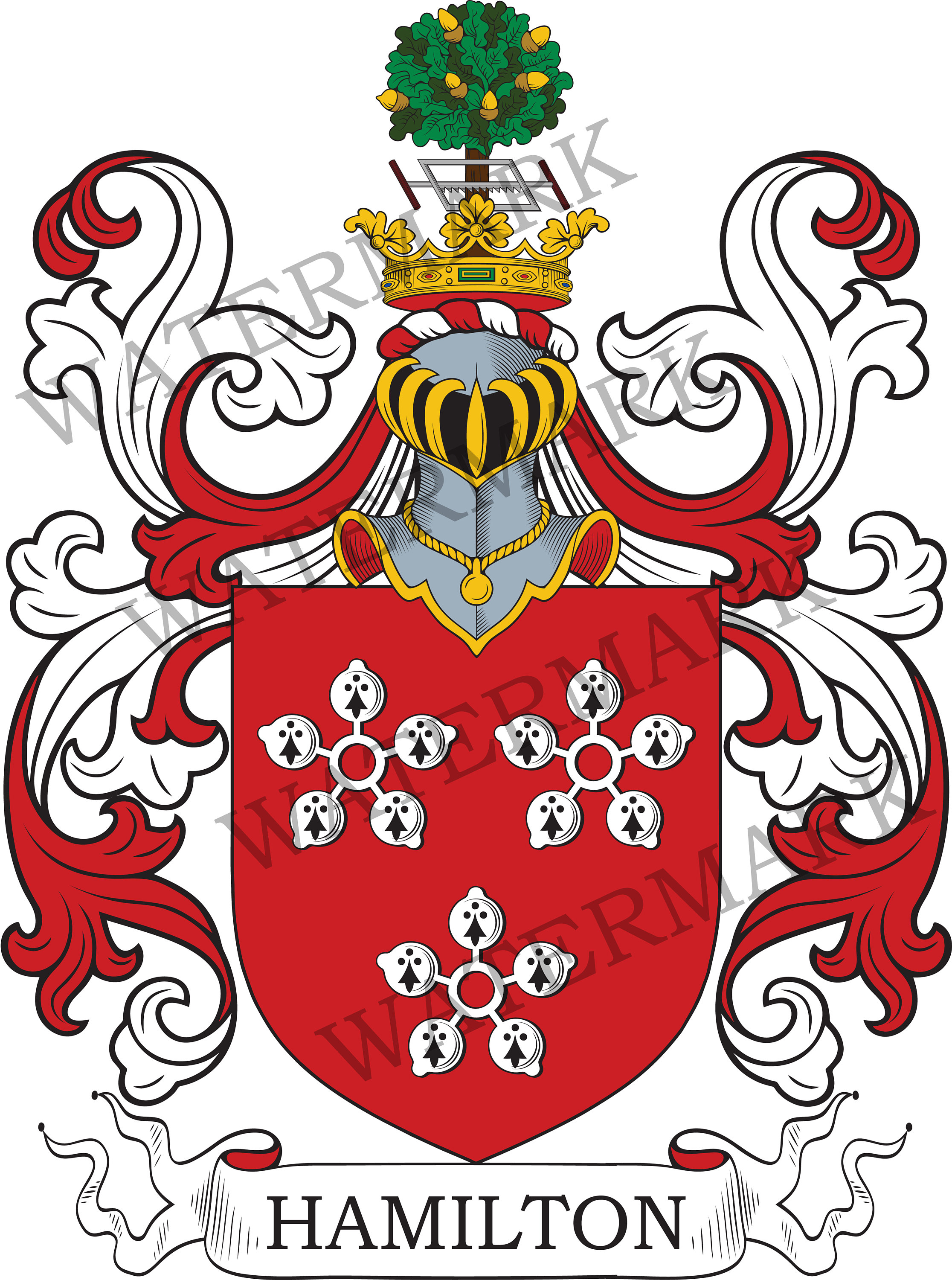 Hamilton Family Crest - Digital Download - Hamilton Coat of Arms JPG ...