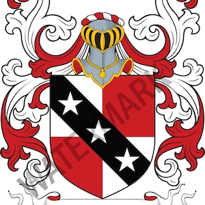 Ashley Family Crest - Digital Download - Ashley Coat of Arms JPG File ...