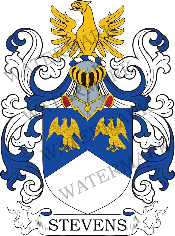 Stevens Family Crest Digital Download Stevens Coat of Arms - Etsy