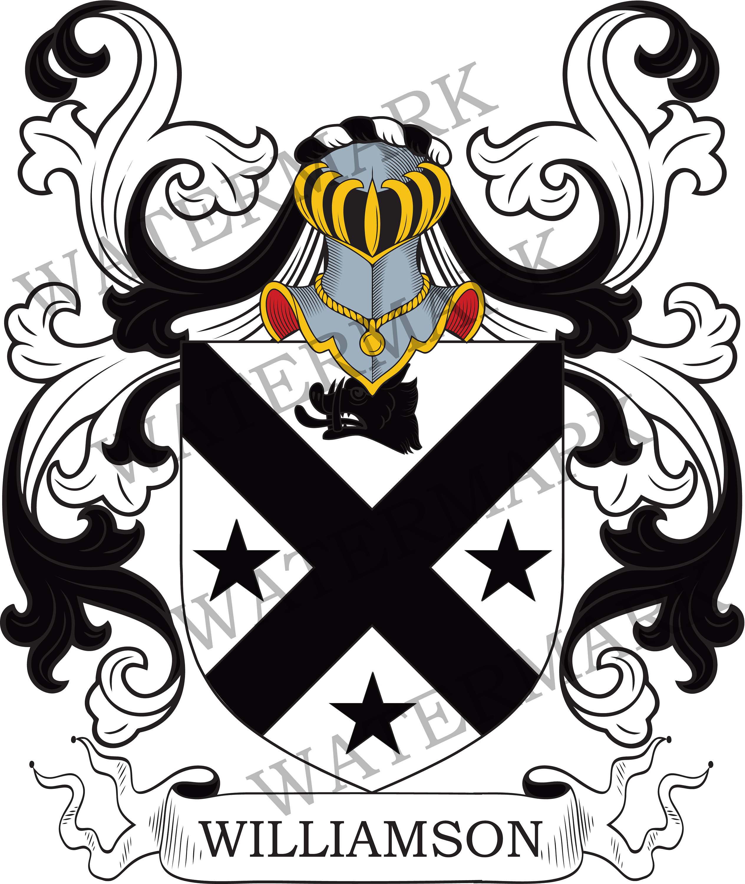 Williamson Family Crest scotland Digital Download Williamson Coat of ...