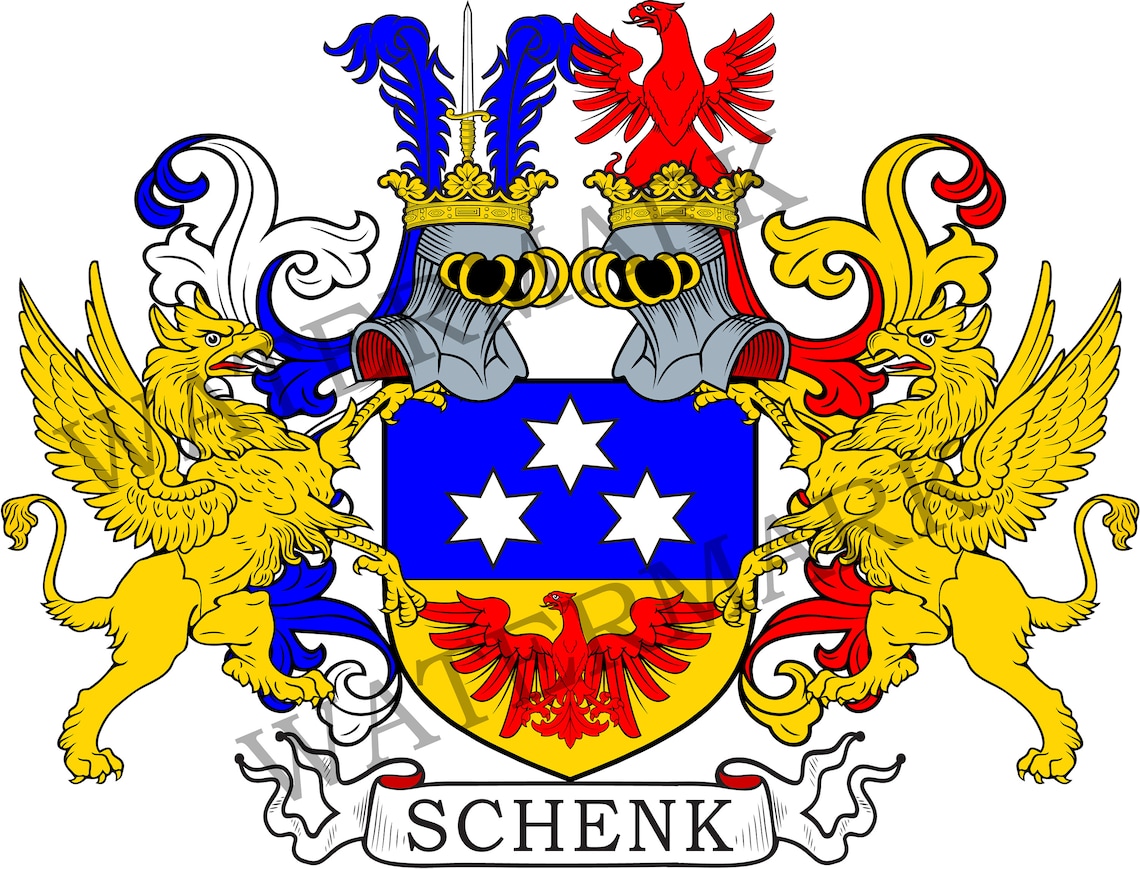 Schenk Family Crest Digital Download Schenk Coat of Arms JPG File ...