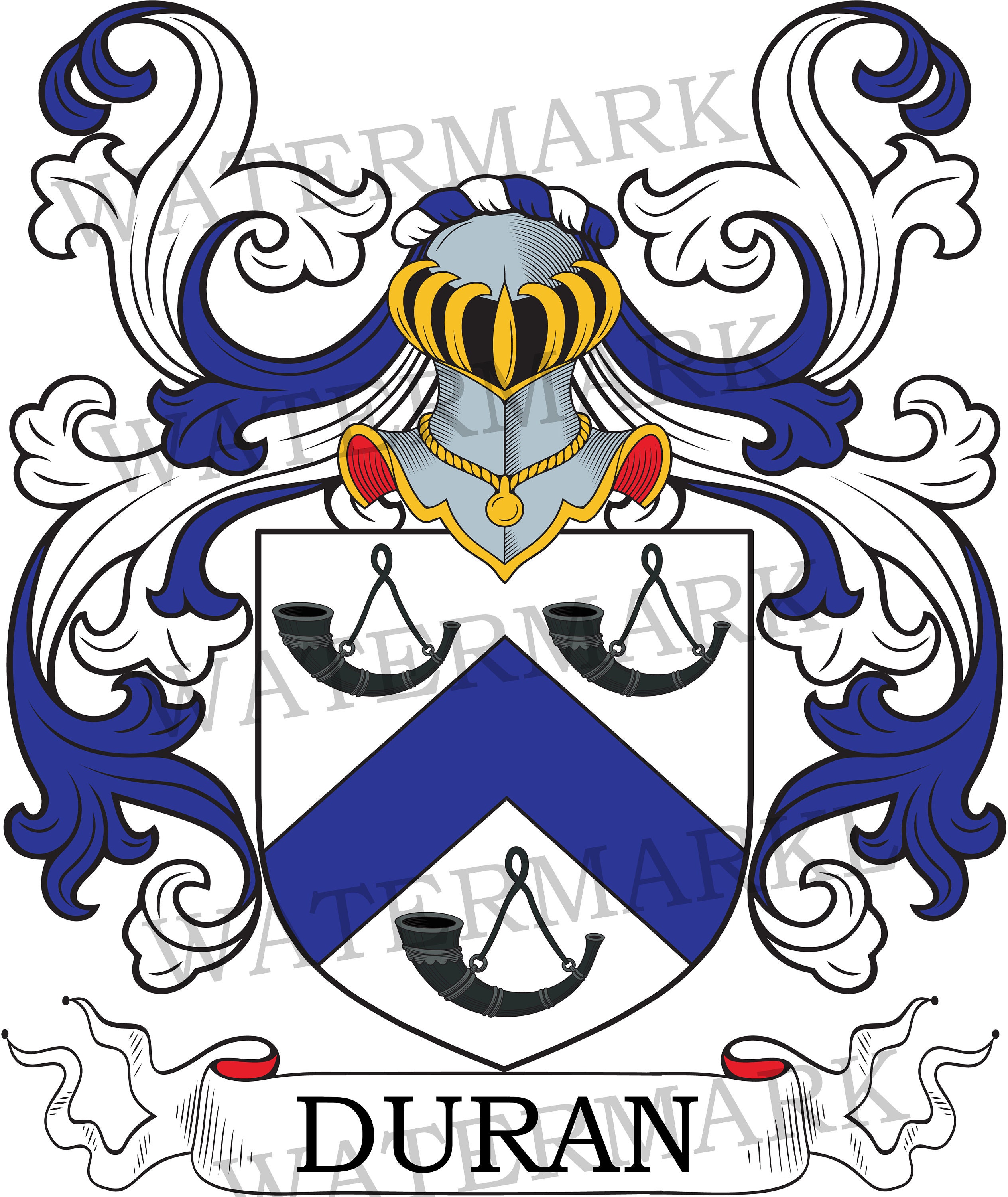 Duran Family Crest (scotland) - Digital Download - Duran Coat of Arms ...