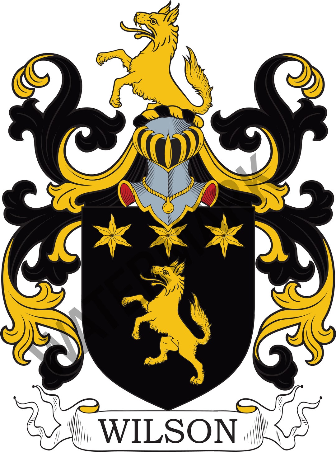 Wilson Family Crest - Digital Download - Wilson Coat of Arms JPG File ...