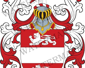 Barker Family Crest alt Digital Download Barker Coat of Arms JPG File ...