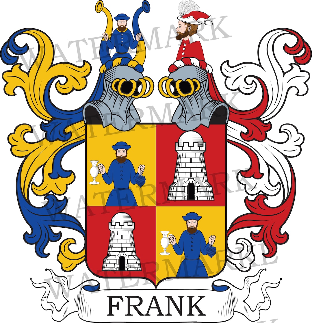 Frank Family Crest (bavaria) - Digital Download - Frank Coat of Arms ...