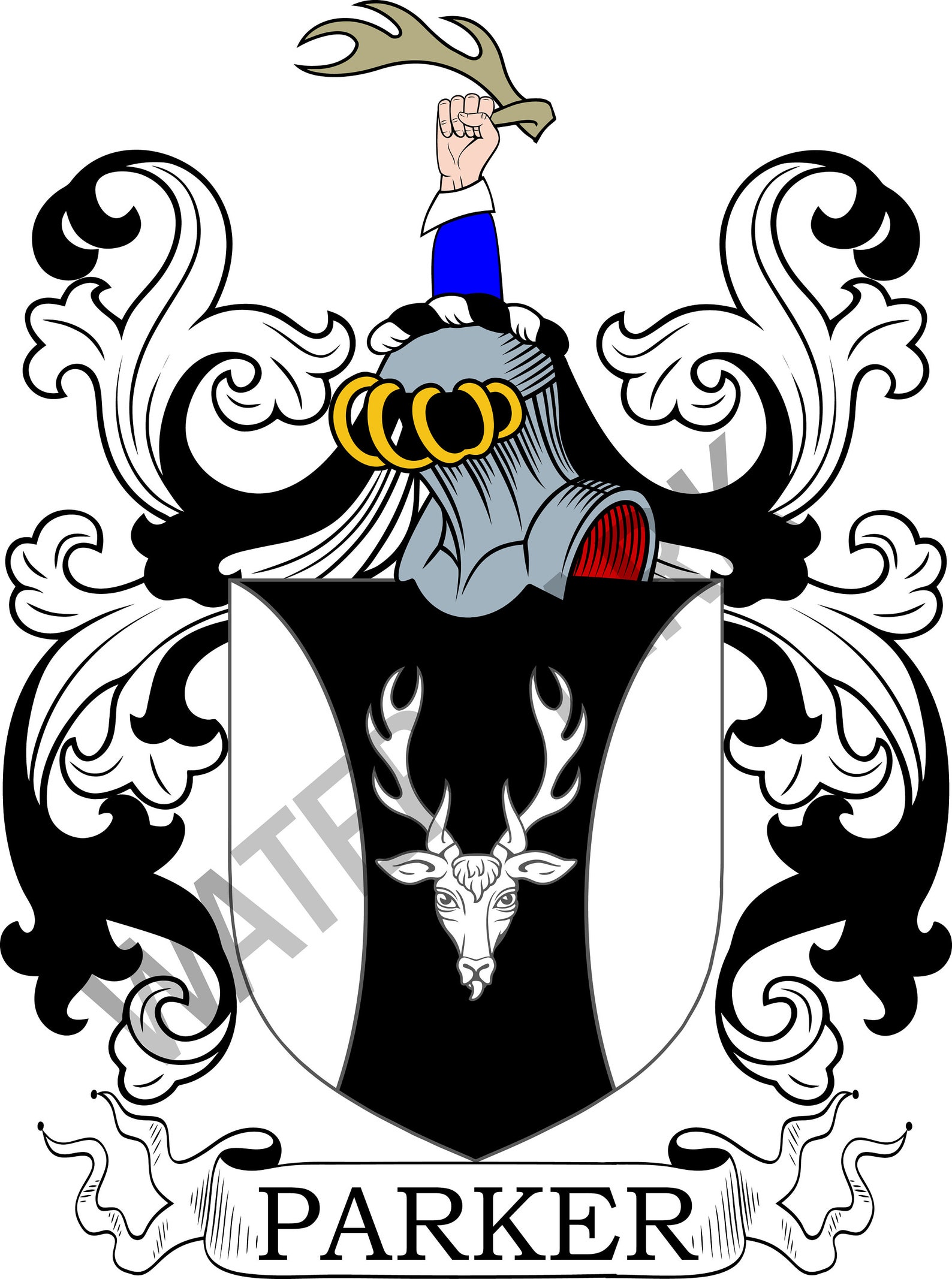 Parker Family Crest - Digital Download - Parker Coat of Arms JPG File ...