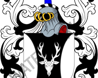 Johnson Family Crest Digital Download Johnson Coat of Arms JPG File ...