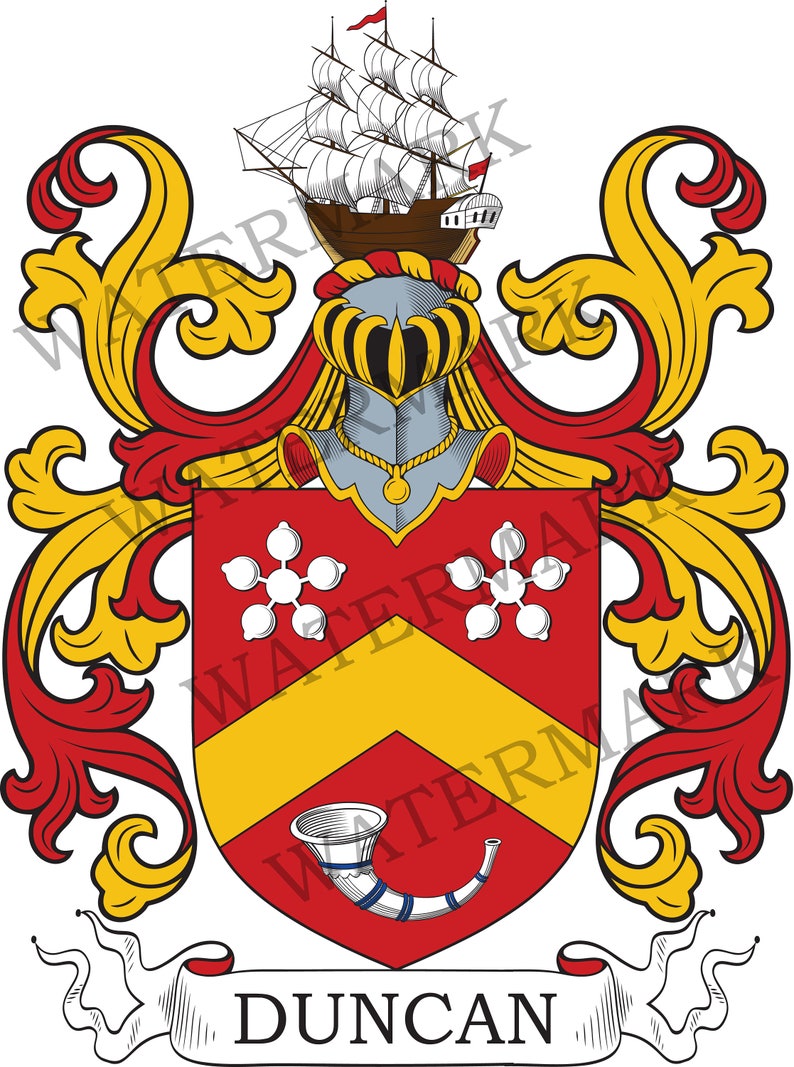 Duncan Family Crest - Digital Download - Duncan Coat of Arms JPG File ...