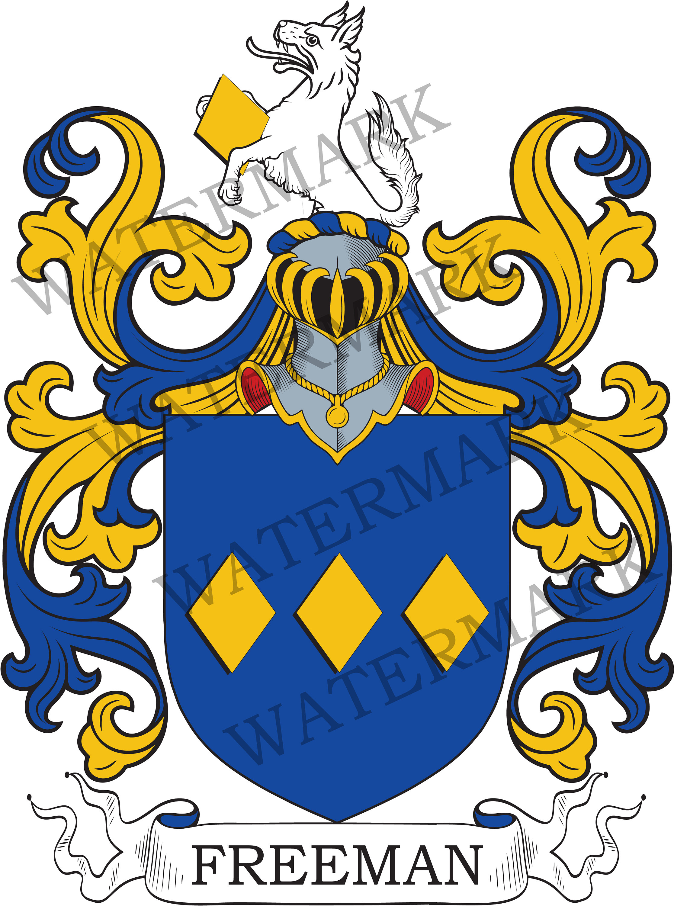 Freeman Family Crest england Digital Download Freeman Coat of Arms JPG ...