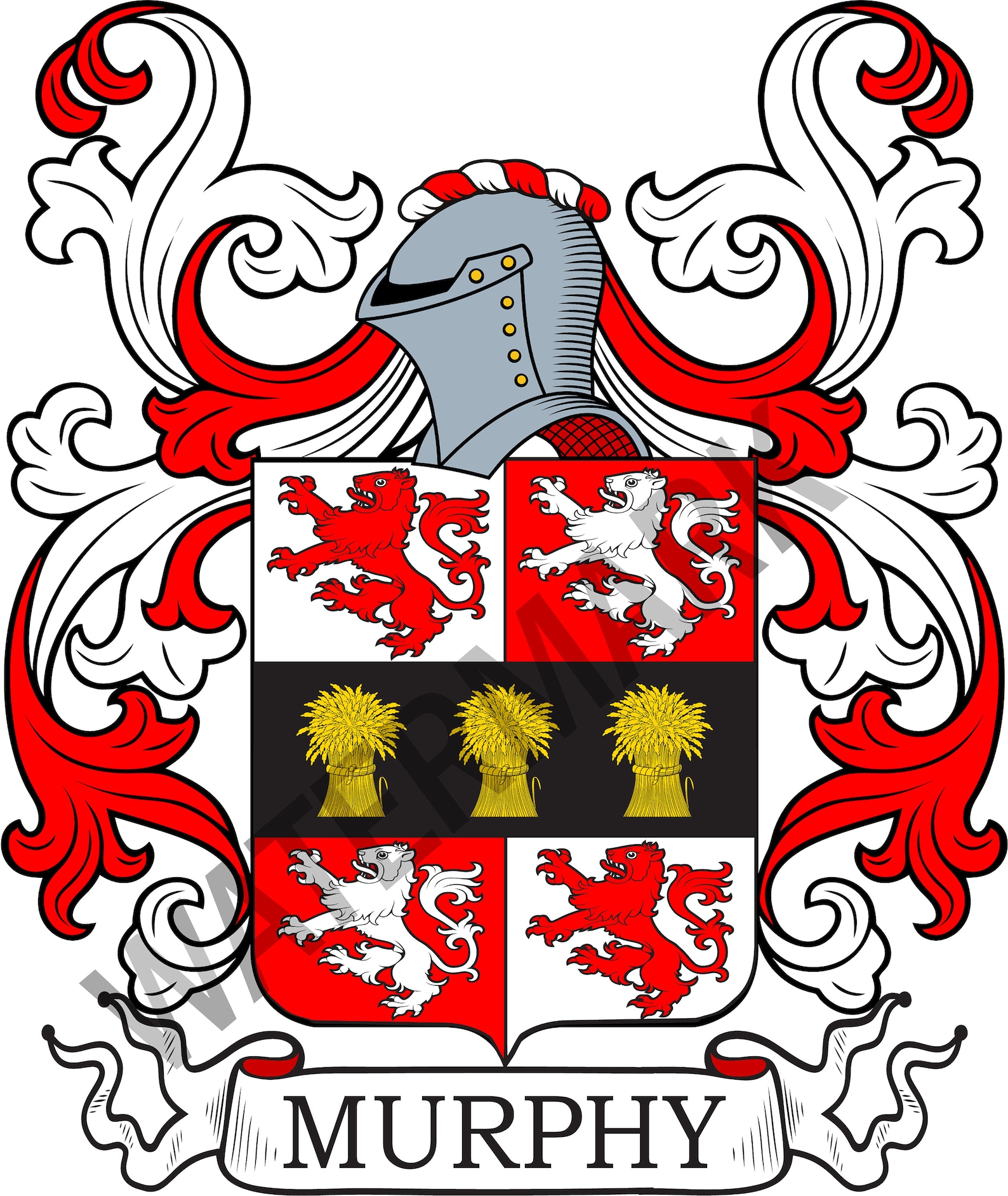 Murphy Family Crest - Digital Download - Murphy Coat of Arms JPG File ...