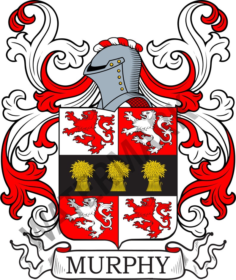 Murphy Family Crest - Digital Download - Murphy Coat of Arms JPG File ...
