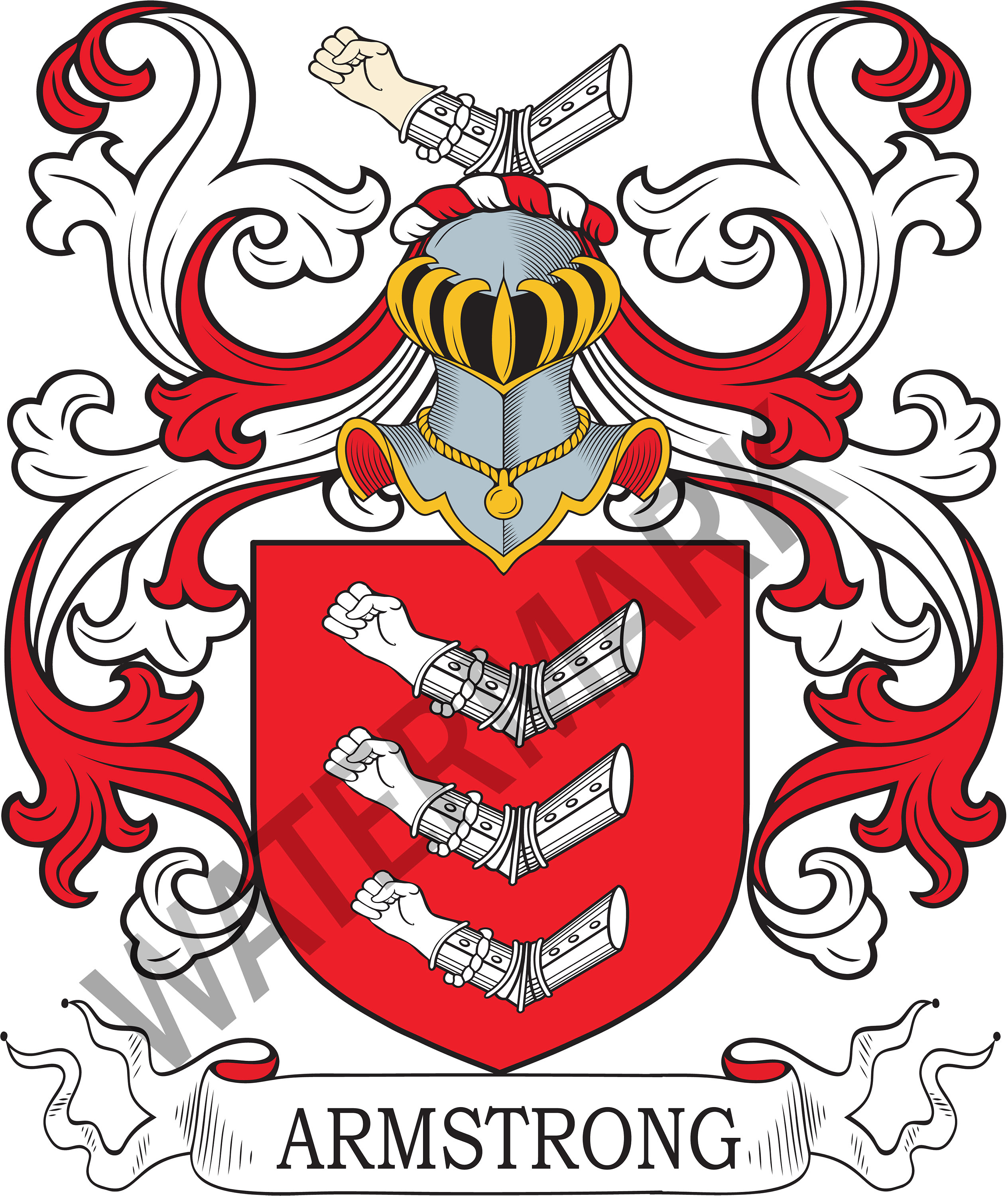 Armstrong Family Crest JPG File - Etsy