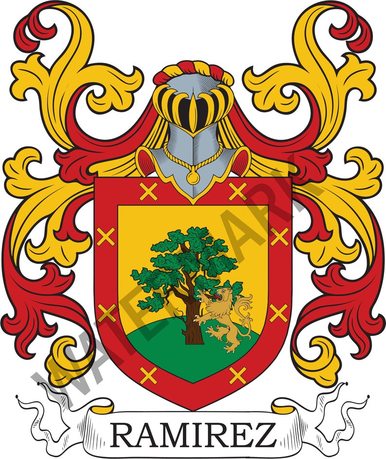 Ramirez Family Crest - Digital Download - Ramirez Coat of Arms JPG File ...