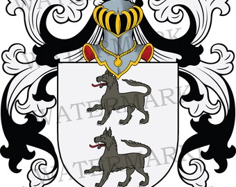Higgins Family Crest Digital Download Higgins Coat of Arms - Etsy