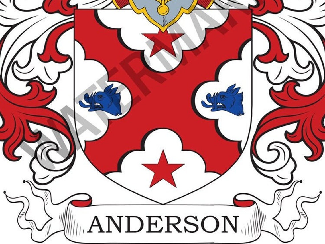 Anderson Family Crest - Digital Download - Anderson Coat of Arms JPG ...