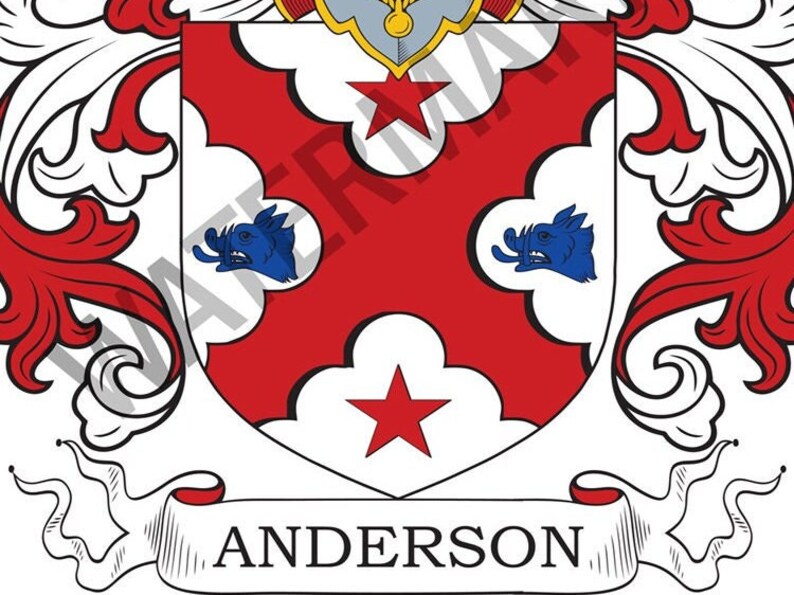Anderson Family Crest - Digital Download - Anderson Coat of Arms JPG ...