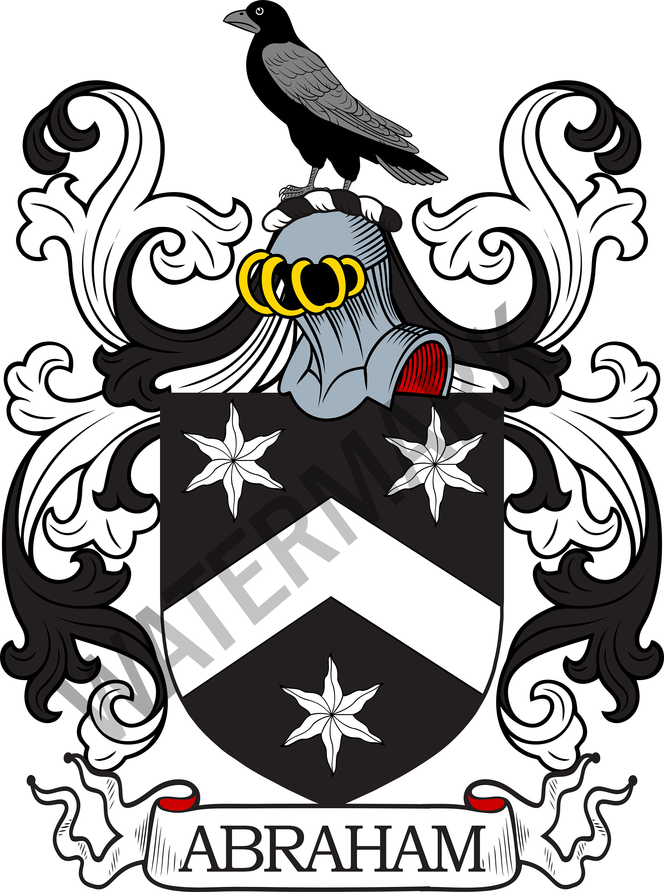 Abraham Family Crest - Digital Download - Abraham Coat of Arms JPG File ...