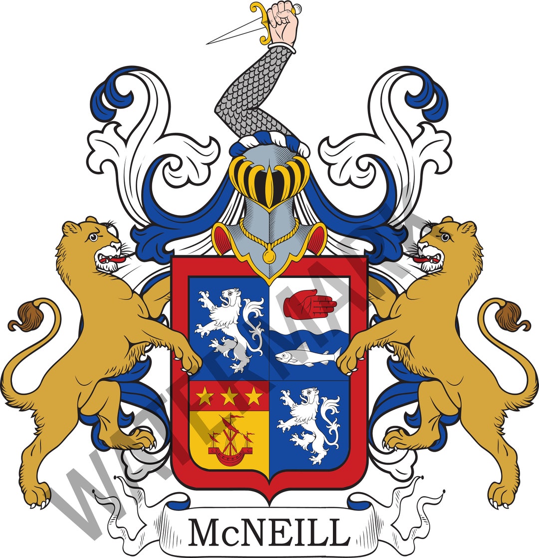 Mcneill Family Crest - Digital Download - Mcneill Coat of Arms JPG File ...