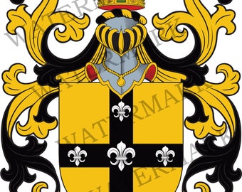 Chandler Family Crest - Digital Download - Chandler Coat of Arms JPG ...