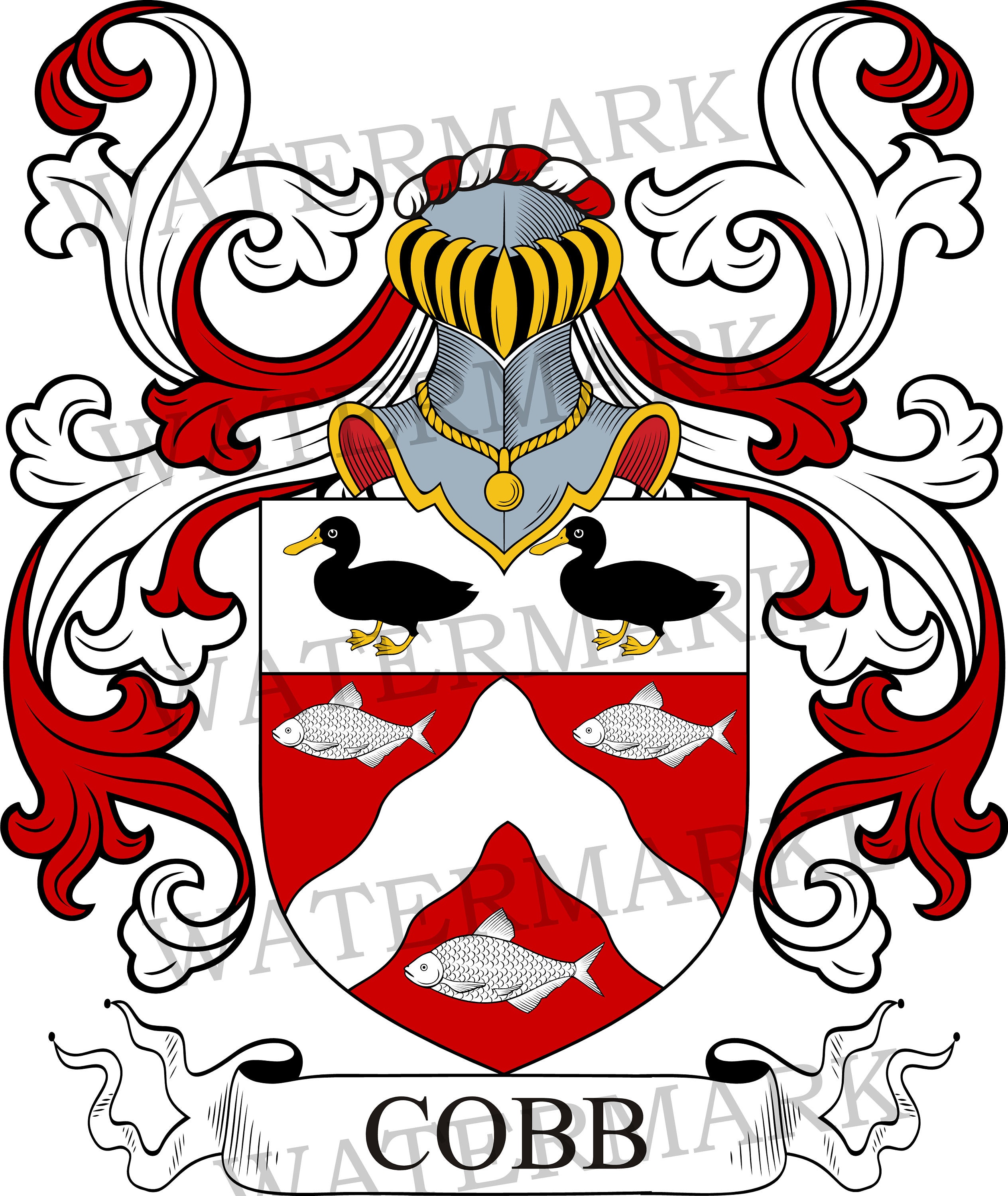 Cobb Family Crest Digital Download Cobb Coat of Arms JPG - Etsy