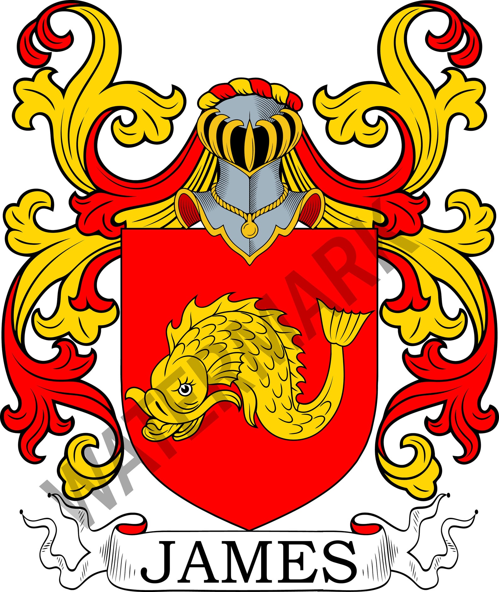 James Family Crest - Digital Download - James Coat of Arms JPG File ...