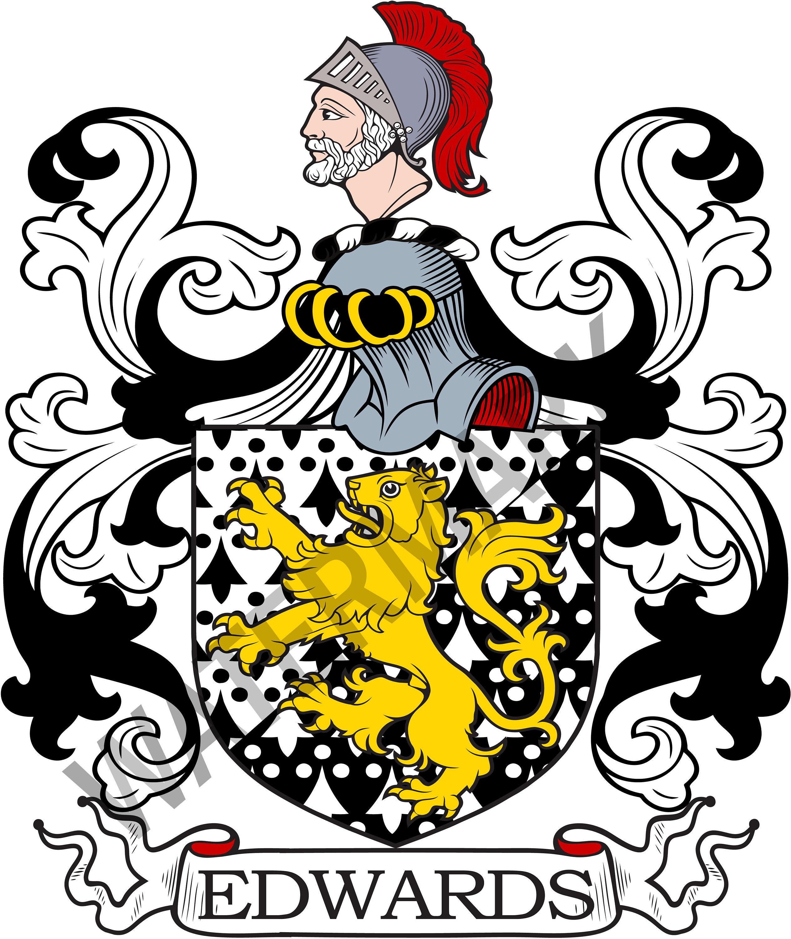 Edwards Family Crest Digital Download Edwards Coat of Arms JPG File ...