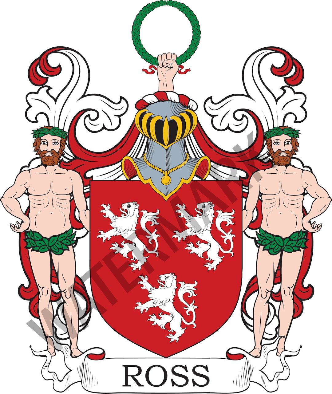 Ross Family Crest - Digital Download - Ross Coat of Arms JPG File ...