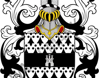 Fowler Family Crest Digital Download Fowler Coat of Arms JPG File ...