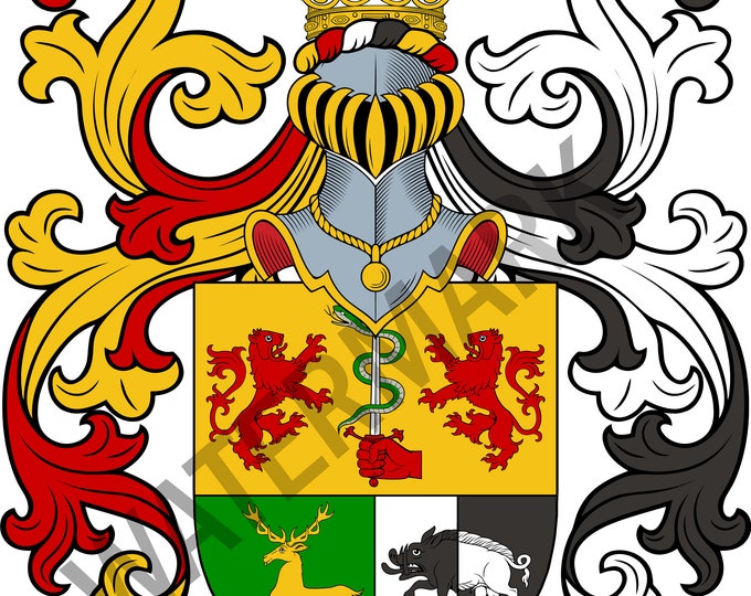 Ferguson Family Crest - Digital Download - Ferguson Coat of Arms JPG ...