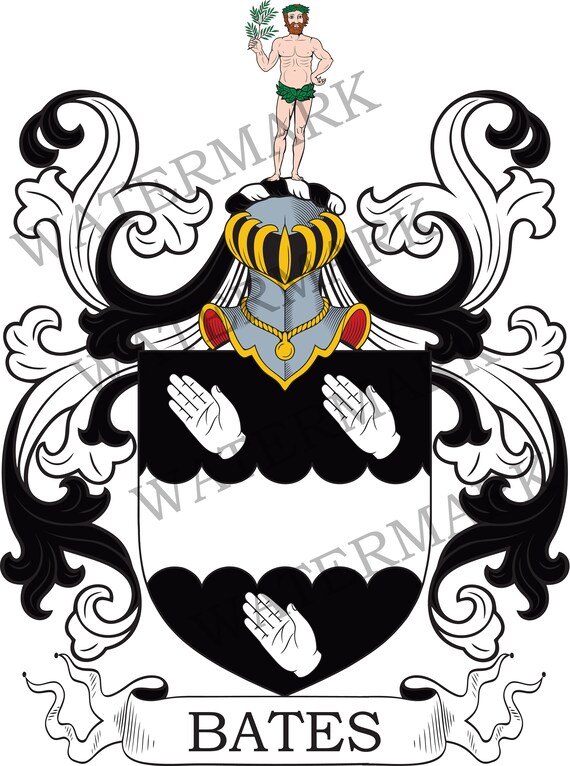 Bates Family Crest Digital Download Bates Coat of Arms JPG - Etsy