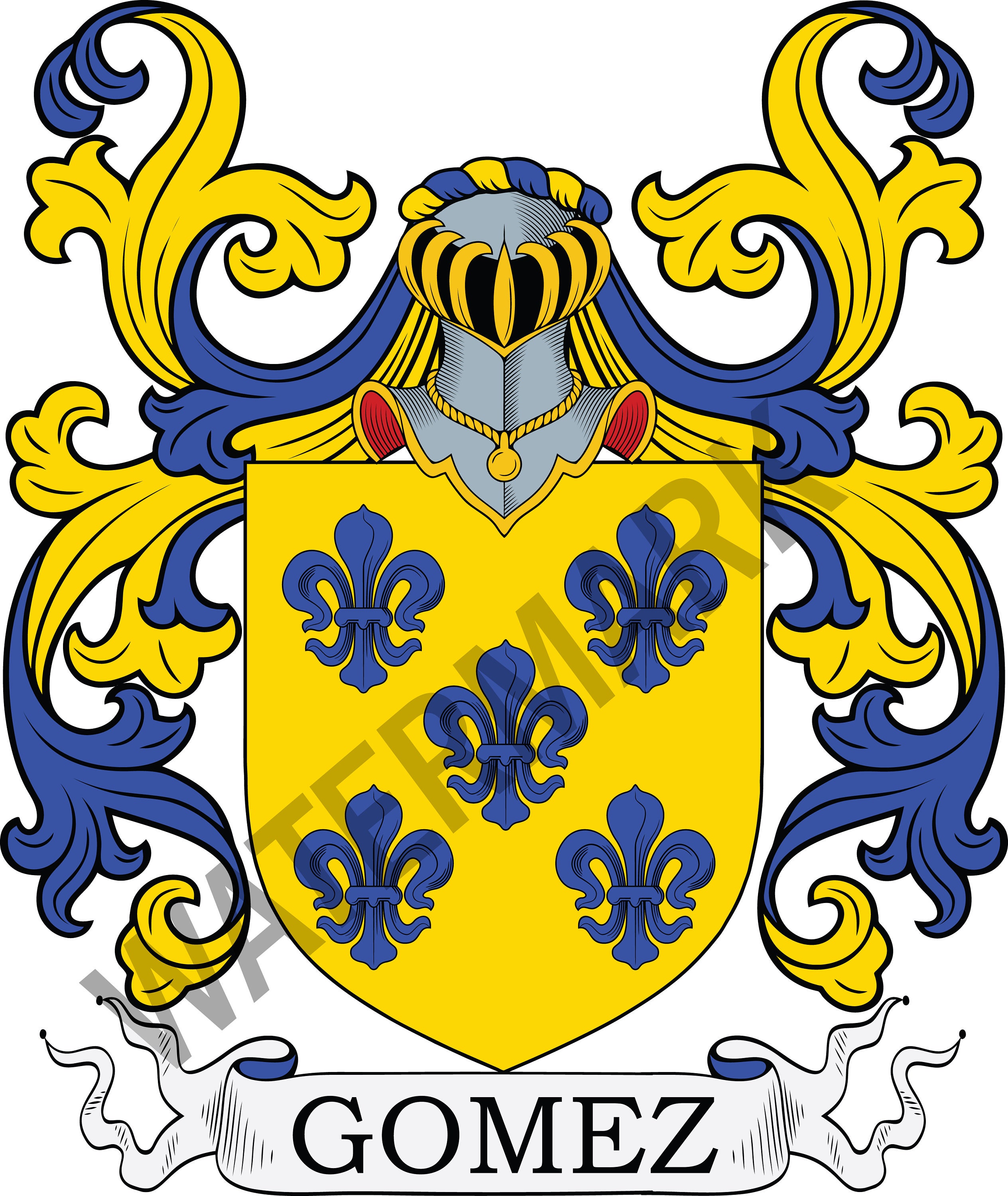 Gomez Family Crest Digital Download Gomez Coat of Arms JPG - Etsy