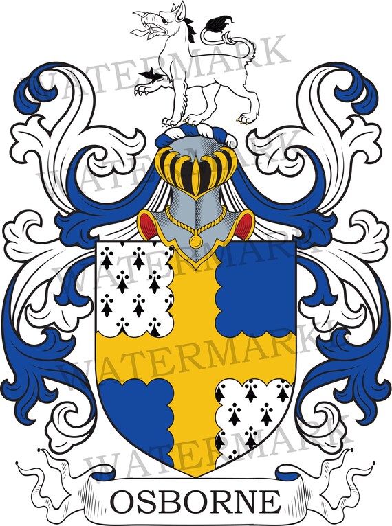 Osborne Family Crest Digital Download Osborne Coat of Arms - Etsy UK