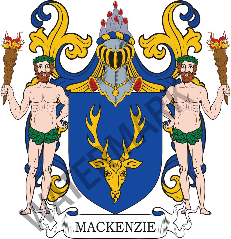 Mackenzie Family Crest - Digital Download - Mackenzie Coat of Arms JPG ...