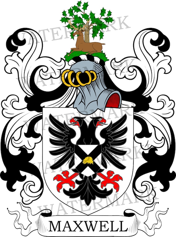 Maxwell Family Crest Digital Download Maxwell Coat of Arms - Etsy