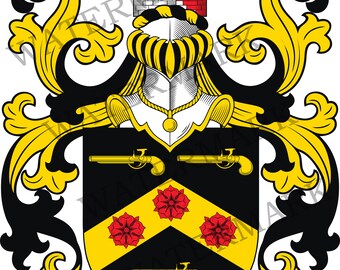 Ellis Family Crest Digital Download Ellis Coat of Arms JPG File ...