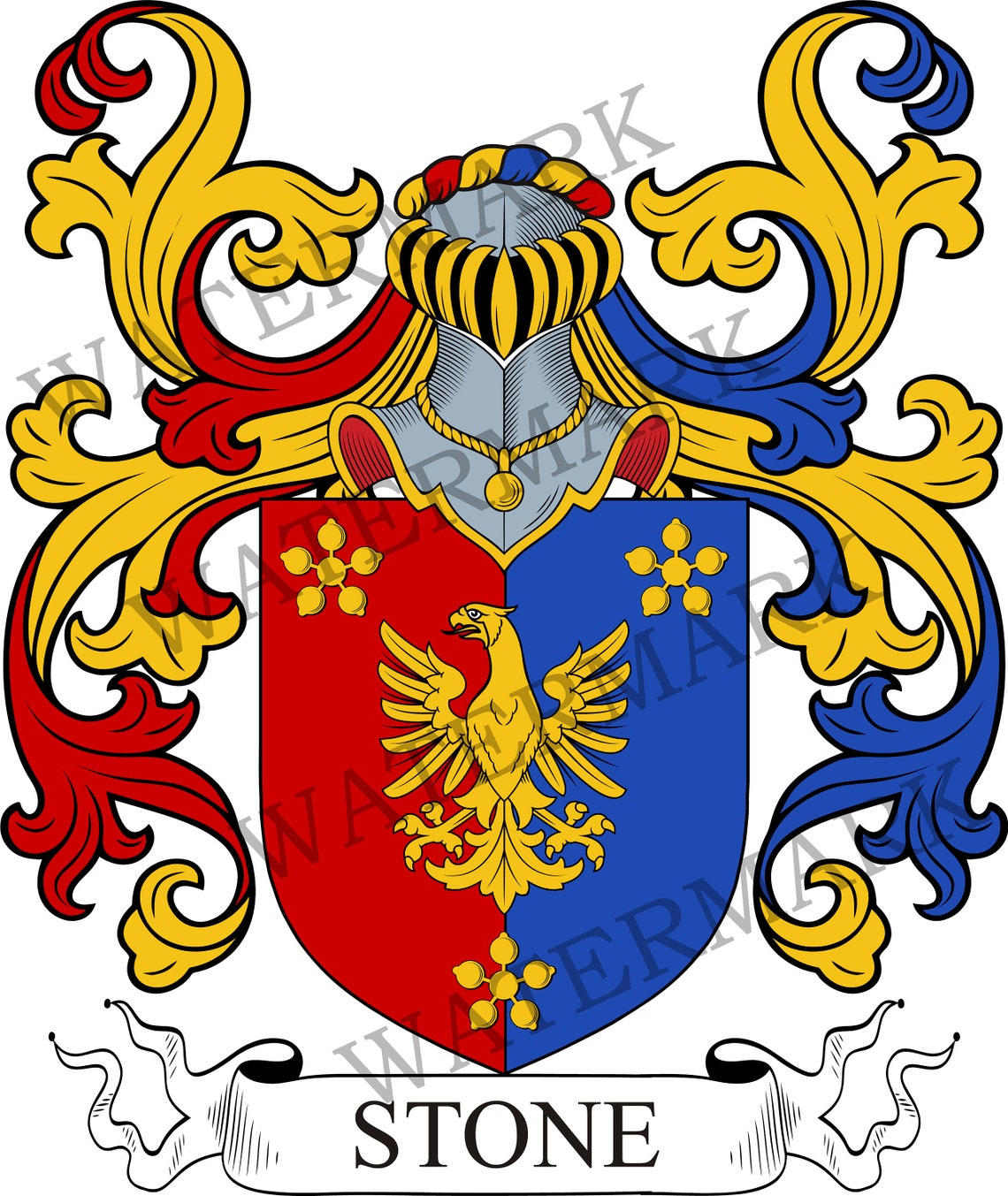 Stone Family Crest - Digital Download - Stone Coat of Arms JPG File ...