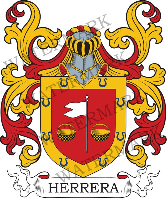 Herrera Family Crest Digital Download Herrera Coat of Arms - Etsy