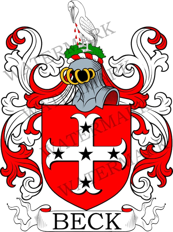 Beck Family Crest Digital Download Beck Coat of Arms JPG - Etsy