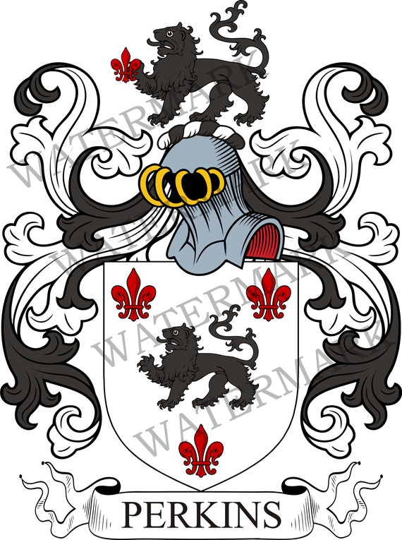 Perkins Family Crest Digital Download Perkins Coat of Arms - Etsy
