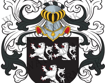 Taylor Family Crest Digital Download Taylor Coat of Arms JPG File ...