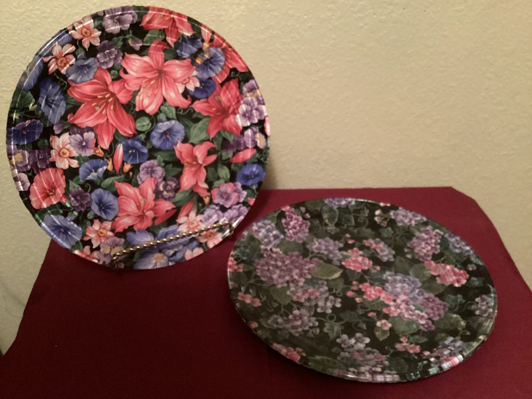 Floral Fabric Covered Plates (4j - Etsy