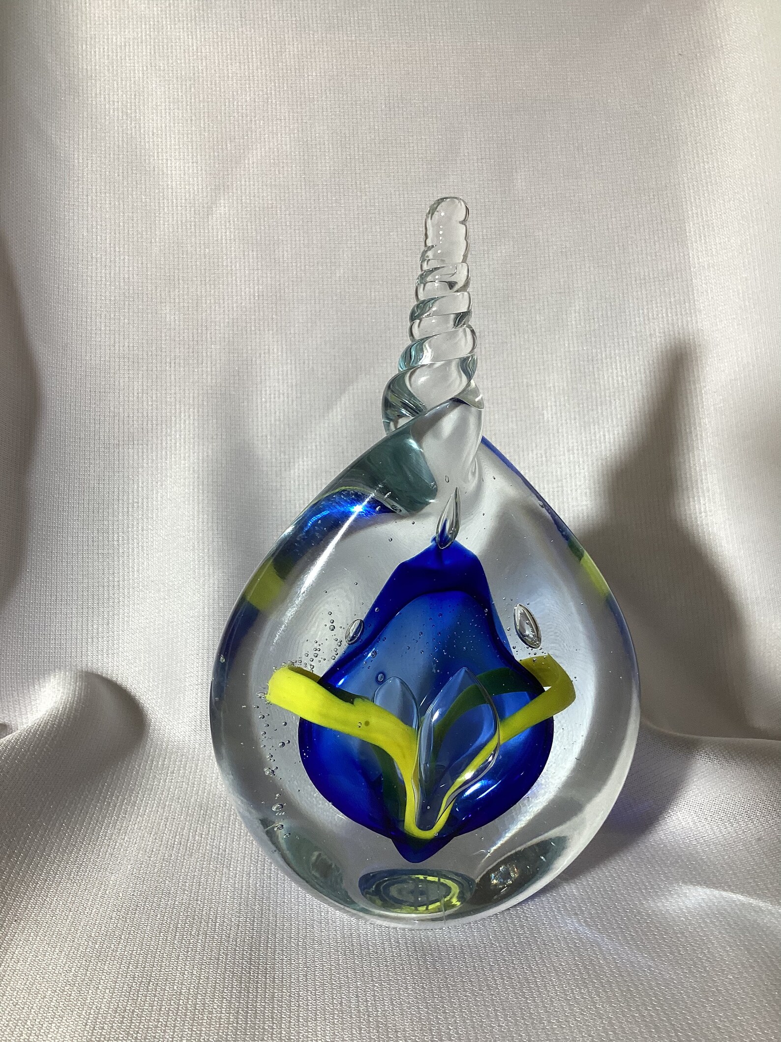 Jablonski Twisted Teardrop Paperweight Jewel - Etsy
